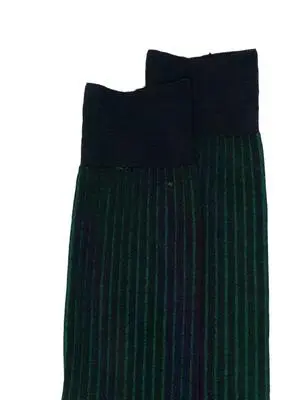 ANT45 Menfi Long Pinstripe Ribbed Socks - Blue
