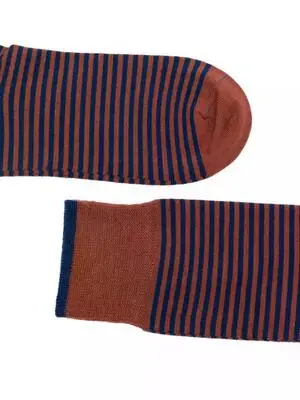 ANT45 Thin Short Horizontal-stripe Socks