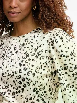 MORGAN Leopard-print Tie-waist Mini Dress