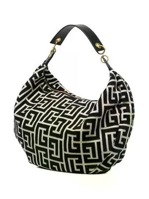Balmain 2015-2026 Canvas Monogram 1945 Hobo Bag