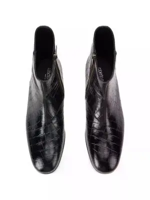 ROBERTO CAVALLI Croc-effect Leather Boots