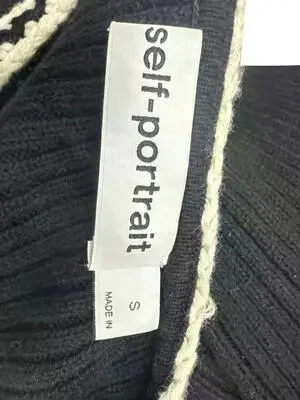 SELF-PORTRAIT Ribbed Knit Bow-detail Dress
