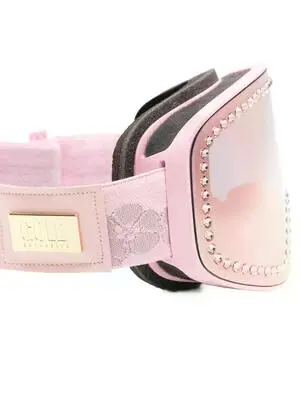 Goldbergh Gold Bloom Crystal-embellished Ski Goggles