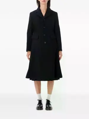 Comme Des Garçons Single-breasted A-line Coat - Blue