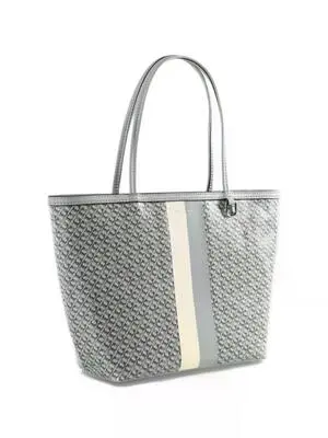 Tory Burch Monogram-print Striped Tote Bag