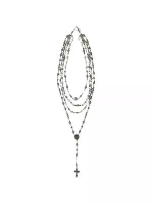 EPHMRL Layered Cross-pendant Necklace - Silver