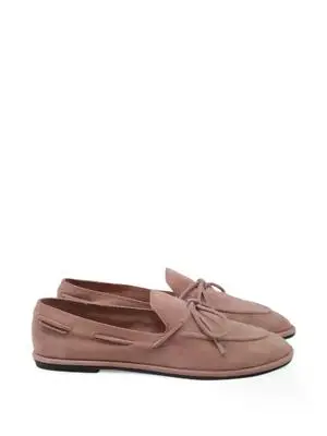 Tory Burch Bow Suede Boat Shoes