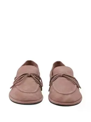Tory Burch Bow Suede Boat Shoes
