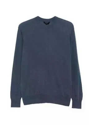 Tibi Seam-detail Crew-neck Sweater - Blue