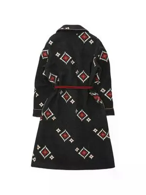 FORTELA Fedora Geometric-pattern Oversized Coat