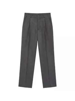 CELLAR DOOR Pleated-detail Straight-leg Trousers - Grey