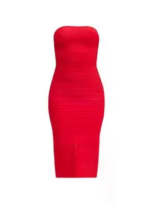 Herve Leger Cassidy Gradient Bandage Midi Dress - Red
