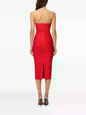 Herve Leger Cassidy Gradient Bandage Midi Dress - Red