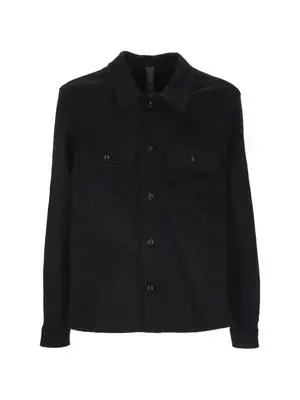 HOSIO Button-up Chest-pocket Jacket - Black