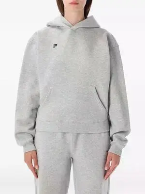 PANGAIA Logo-print Drop-shoulder Hoodie - Grey