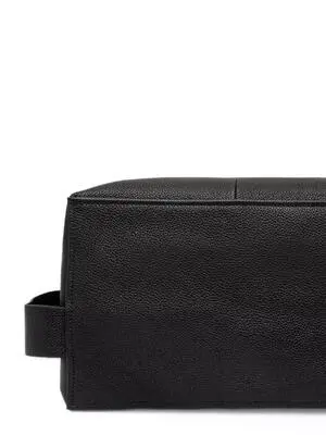 ALLSAINTS Grained-leather Wash Bag - Black