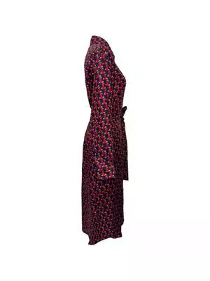 LANVIN Embellished Printed Shirt Midi Dress