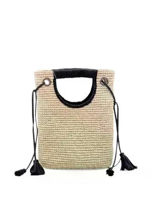 SENSI STUDIO Tassel-detail Woven Tote Bag - Neutrals