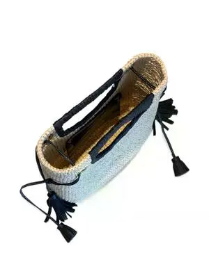 SENSI STUDIO Tassel-detail Woven Tote Bag