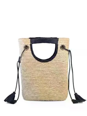SENSI STUDIO Tassel-detail Woven Tote Bag - Neutrals
