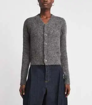 AMI Paris Alpaca-wool-blend V-neck Cardigan