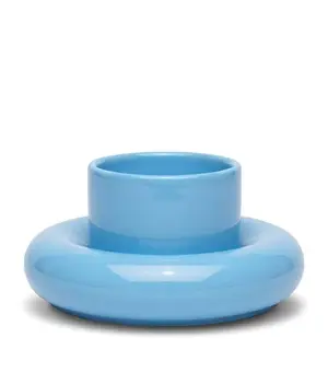 GUSTAF WESTMAN Glazed Ceramic Chunky Cup And Saucer - Blue