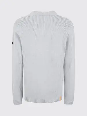 RRD Wool Crewneck Jumper With Ribbed Trims And Applied Logo - Green