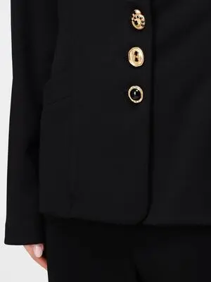 Joseph Ribkoff Cropped Blazer With Jewelled Buttons And Peak Lapels