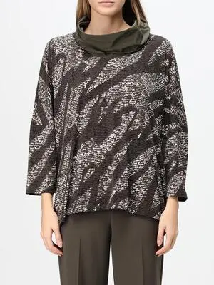 Joseph Ribkoff All-over Abstract Print Polyester Turtleneck Top - Multicolor