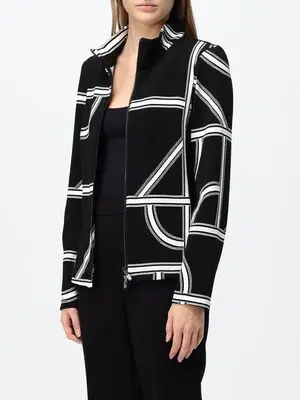 Joseph Ribkoff Abstract Print Nylon Jacket With High Neck