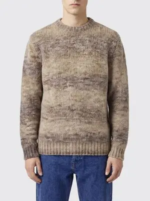 A.p.c. Abstract Pattern Wool Blend Crewneck Jumper - Beige