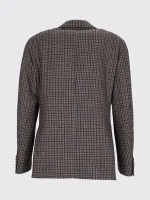 LUIGI BIANCHI Houndstooth Check Single-breasted Blazer In Virgin Wool And Cashmere