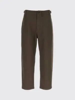 LEMAIRE Tapered-fit Mid-rise Trousers In Cotton Twill - Brown