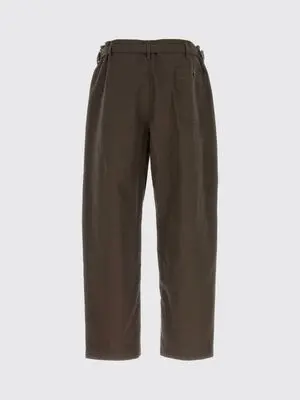 LEMAIRE Tapered-fit Mid-rise Trousers In Cotton Twill - Brown