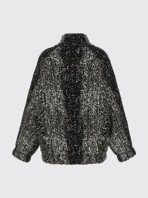 NUDE Zip-up Turtleneck Cardigan In An Abstract Patterned Wool Blend