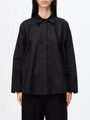 MEIMEIJ Relaxed Fit Cotton Poplin Shirt - Black