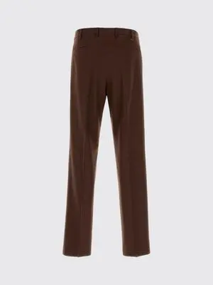 PT TORINO Pleated Virgin Wool And Cashmere Tailored Trousers - Brick Red