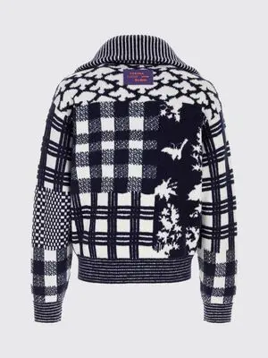 Loewe Abstract Pattern Wool Half-zip Jumper With Ribbed Hems