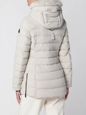 Moose Knuckles Roselawn Slim Fit Nylon Down Jacket With Shearling Hood