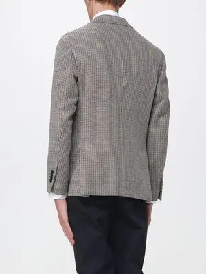 LARDINI Houndstooth Single-breasted Wool And Cashmere Blazer