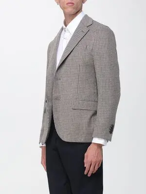 LARDINI Houndstooth Single-breasted Wool And Cashmere Blazer
