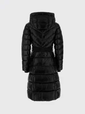 Mackage Long Quilted Recycled Nylon Down Coat With Hood And Belt