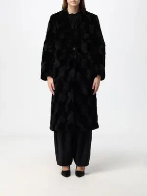 MEIMEIJ Long Single-breasted Faux Fur Coat With A Relaxed Fit