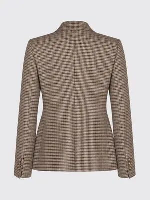 Tagliatore Single-breasted Blazer In Houndstooth Wool Blend With Peak Lapels