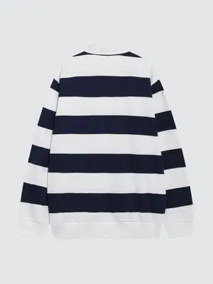 Polo Ralph Lauren Striped Long-sleeve Cotton Polo Shirt With Kangaroo Pocket
