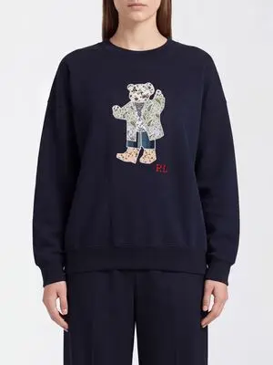 Polo Ralph Lauren Teddy Bear Print Cotton Crewneck Sweatshirt - Navy