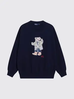 Polo Ralph Lauren Teddy Bear Print Cotton Crewneck Sweatshirt