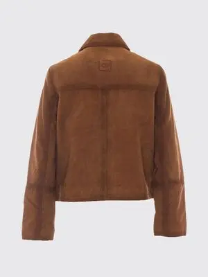 Zadig&Voltaire Lessa Suede Leather Shirt Jacket With Classic Collar