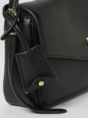 Ralph Lauren Farrah Monogram Smooth Leather Shoulder Bag With Charm