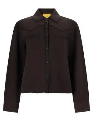 Guest In Residence Camicia Western Cropped - Brown